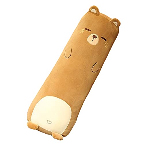 MUPI Long Plush Cute Body Pillows Cuddle Pillow Sleeping Big Pillows for Bed Kids Body Pillow Animal Shaped Pillow Boyfriend Pillow Toy Gift for Girlfriend (Bear 27 Inch )