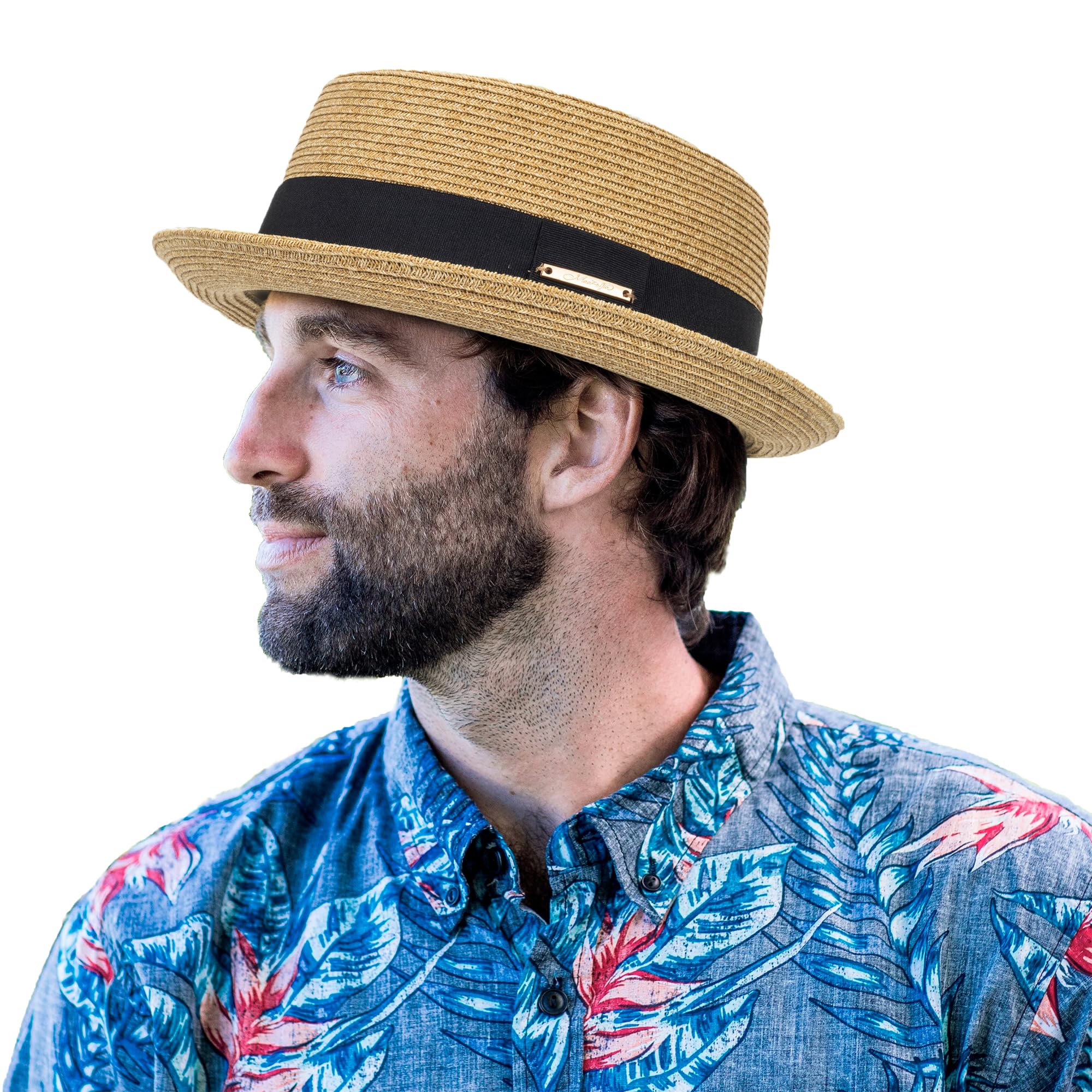 Men Women Outdoor Bucket Hat UPF 50+ Adjustable Drawstring Sun Hat Quick Dry Fishing Hat with Strap Cool White