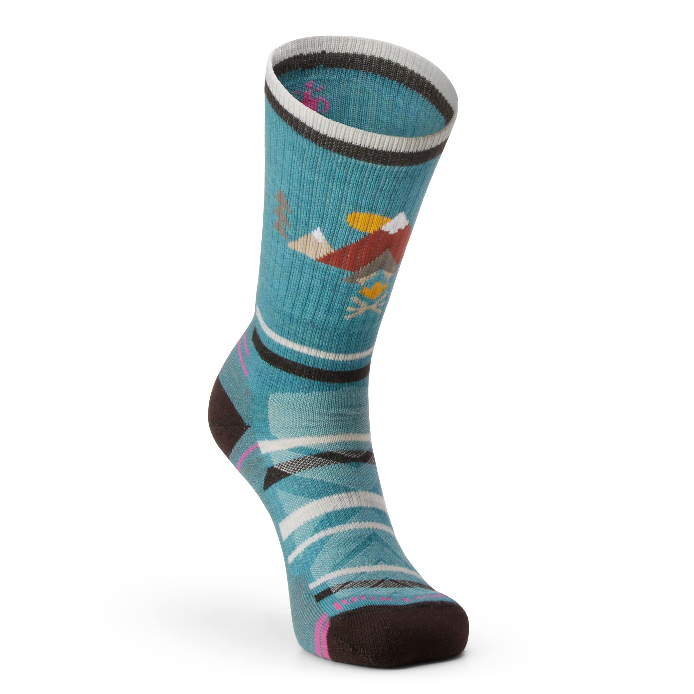 Smartwool Women's Hike Light Cushion Under The Stars Crew Socks, Dark Sage, Medium