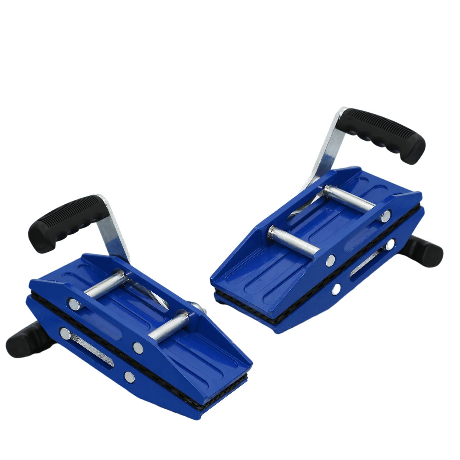TIEKJOT 2 Pack Granite Carrying Clamps Double Handed Stone Carry Clamp Heavy Duty with Rubber-lined(0-2.36in) 660lbs Lifting Tools Panel Carriers for Glass Quartz Slabs Mable