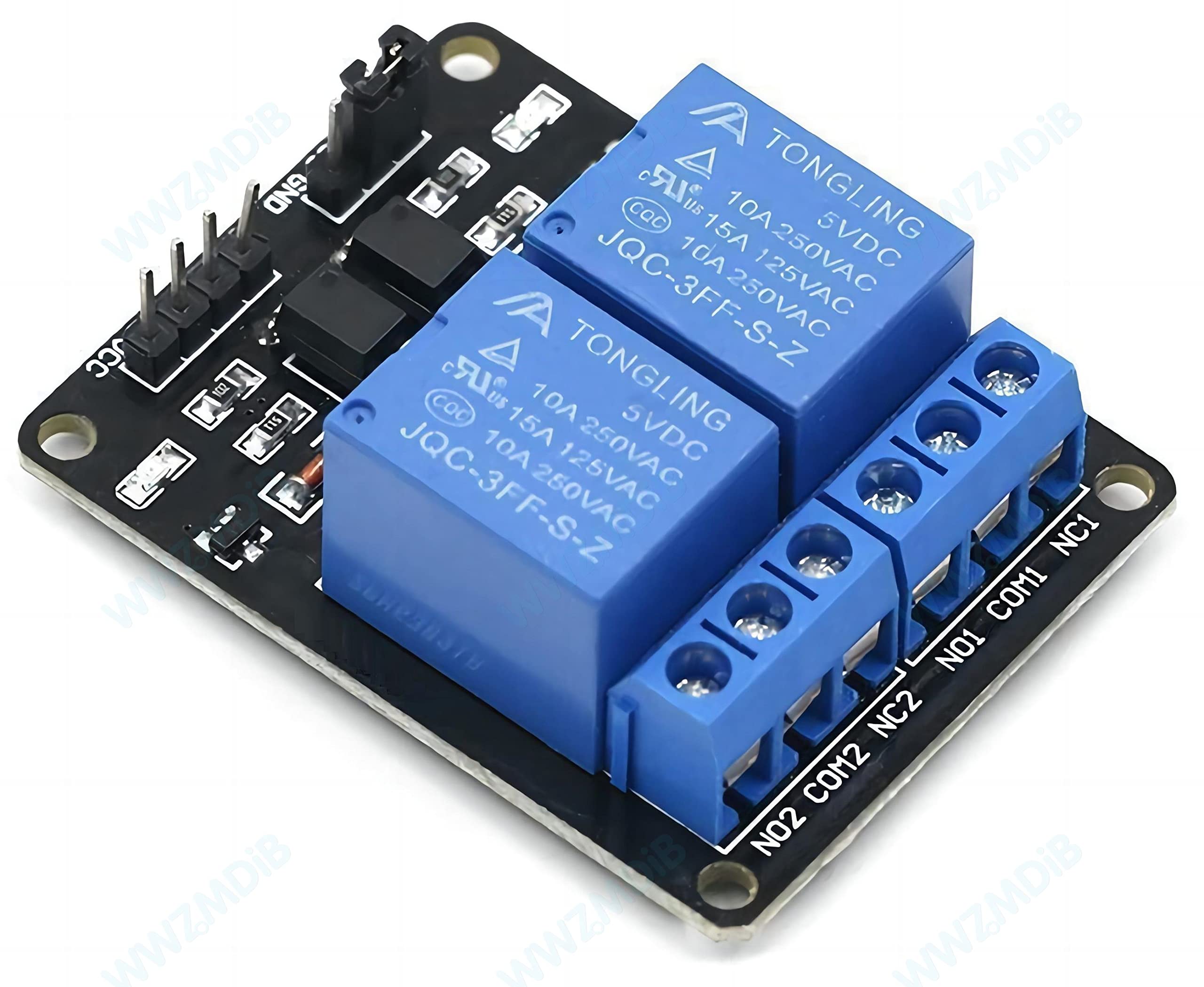 WWZMDiB 2Pcs 12V 2 Channel Relay Module Board for Arduino DSP AVR PIC ARM