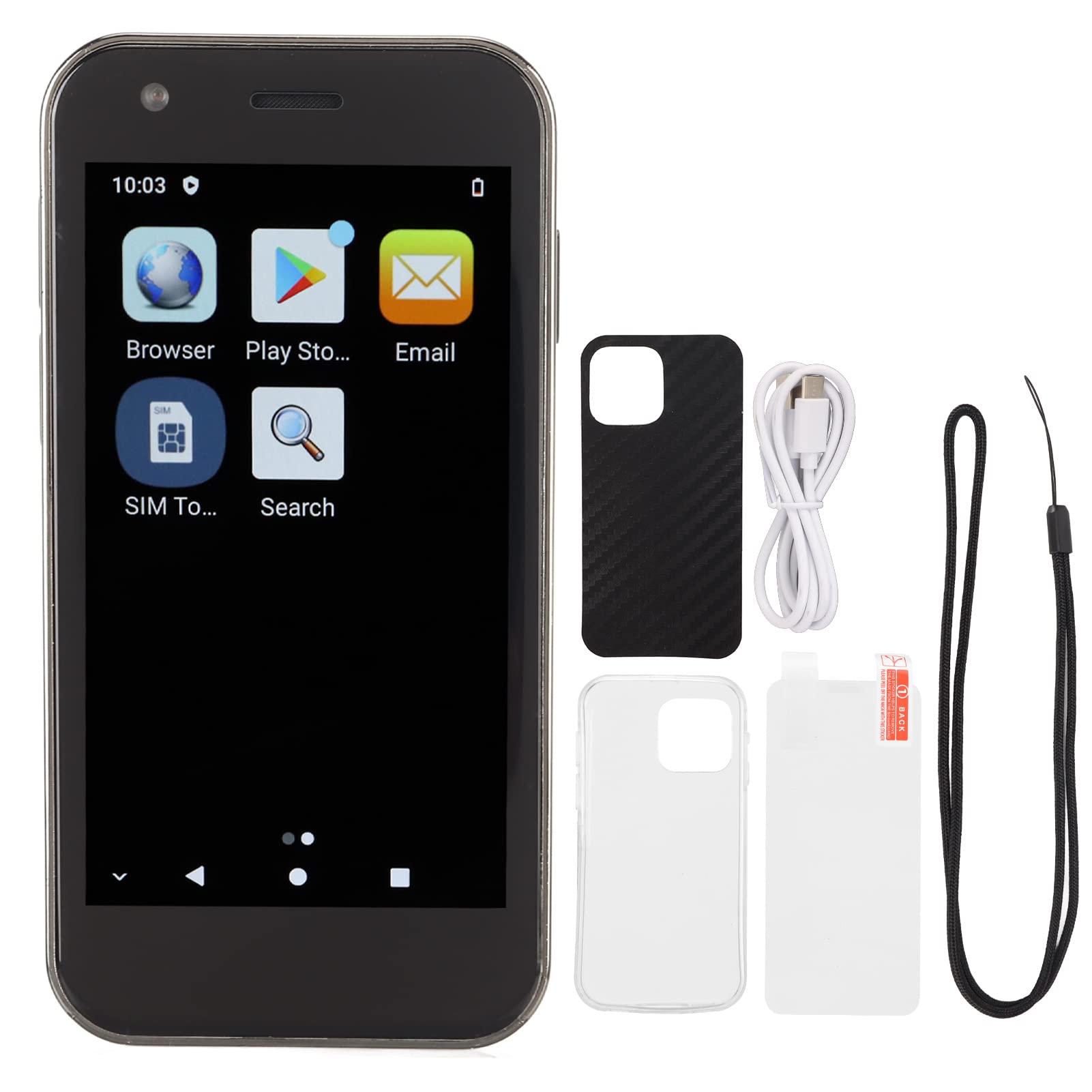 Serounder XS12 4G Mini Smartphone, Student Pocket Cellphone with 3.0 Inch Display 4GB RAM 32GB ROM 5MP Front 13MP Rear Camera, Support Facial Recognition, GPRS, Bluetooth, WiFi (