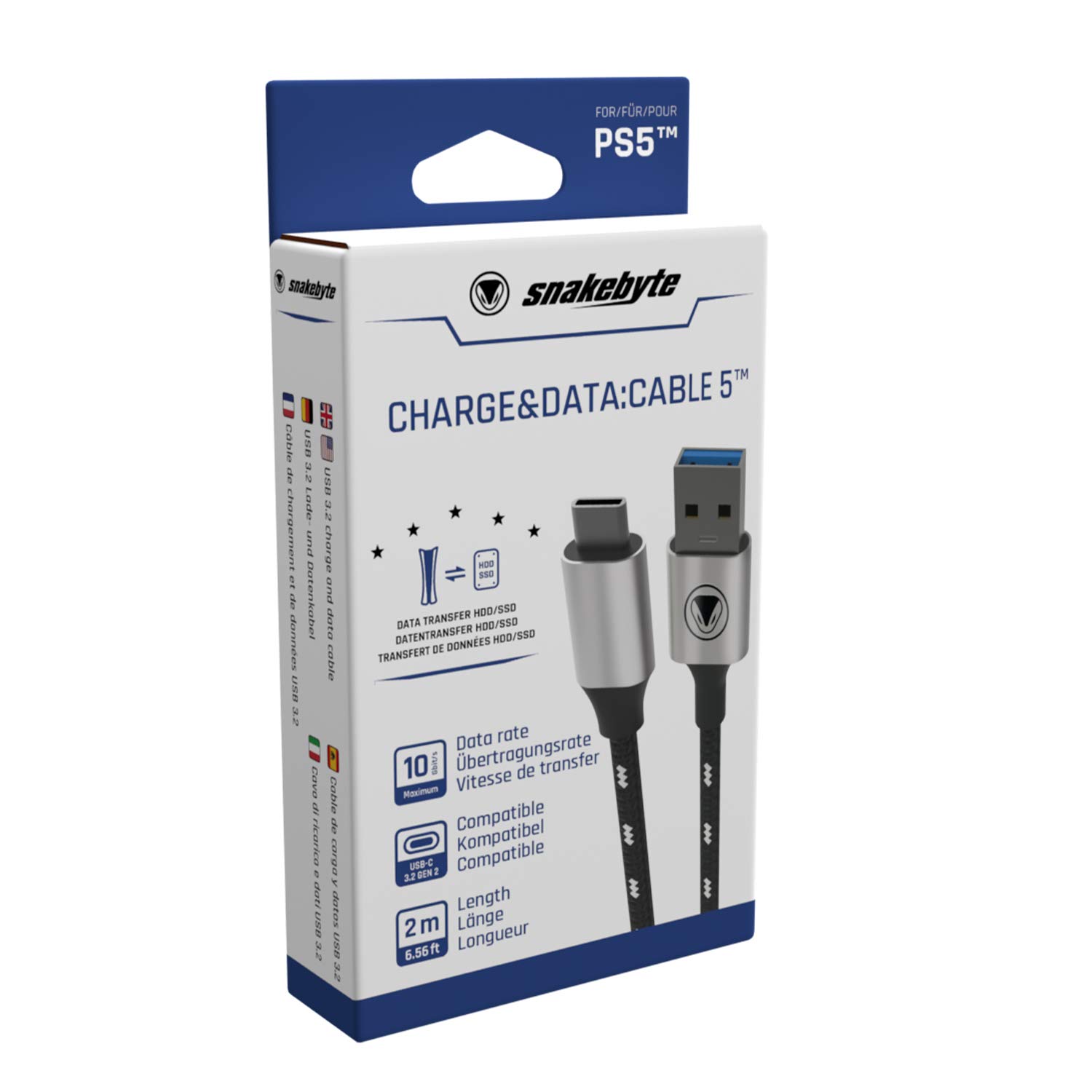 Snakebyte PS5 Charge: Data Cable (2M) - PlayStation 5