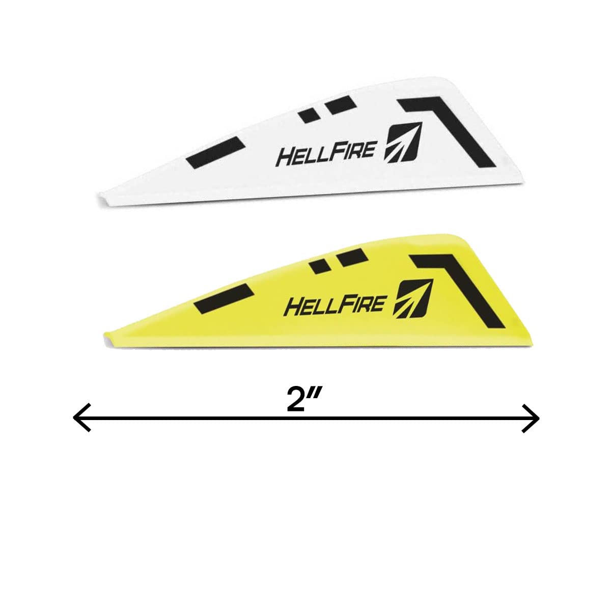 New Archery Products Bow Hunting Shooting Target Hellfire 2" Plastic Arrow Fletching Vanes, Pack of 36, 12 White/24 Orange