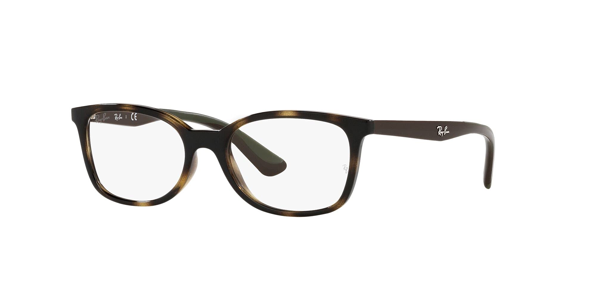 Ray-Ban Junior Kids' RY1586 Square Prescription Eyewear Frames, Havana/Demo Lens, 49 mm