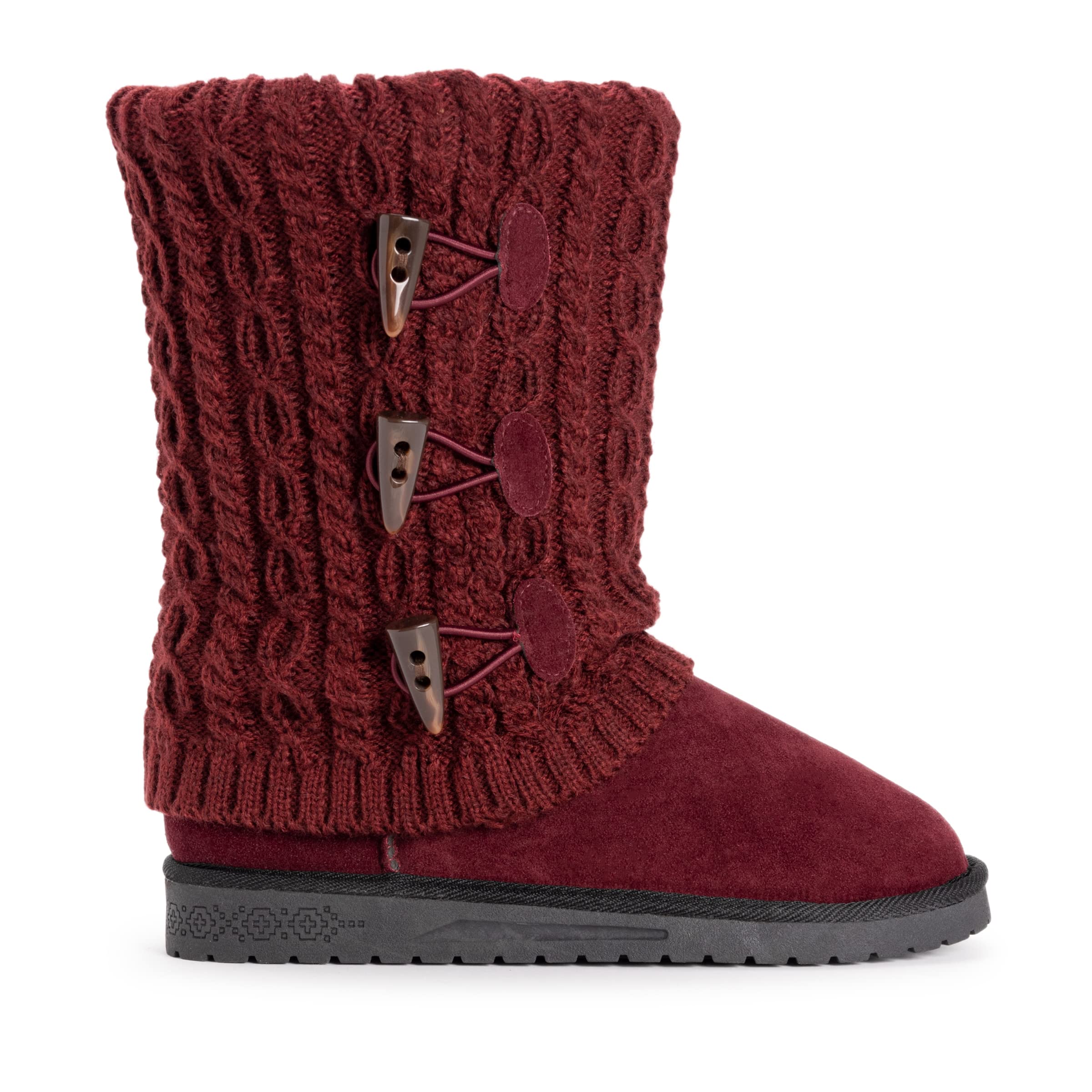 MUK LUKS Women's Cheryl Boot, Burgundy, 7