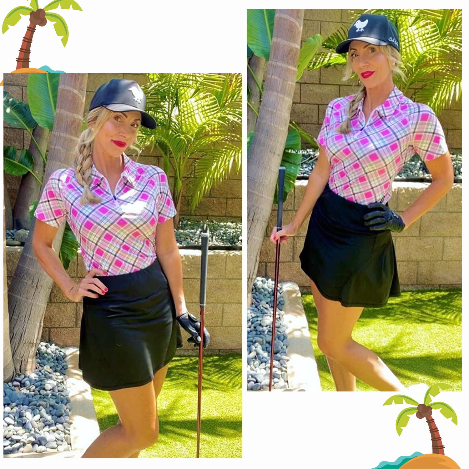 Soneven Womens Tennis Shirt Short Sleeve Running Shirts Dry Fit UPF 50+ Golf Quater Zip Pullover Workout Tops Athletic Shirts Summar Purple