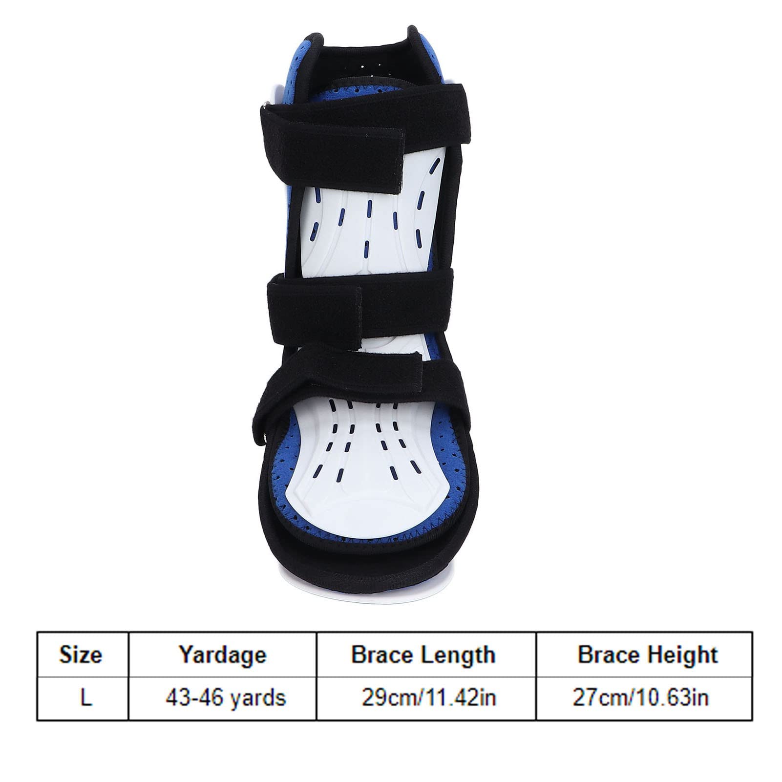 Orthopedic Walker Boot, Fracture Boot Detachable Design Nonslip Breathable with Front Protection Plate for Foot Injuries(Left foot, L)