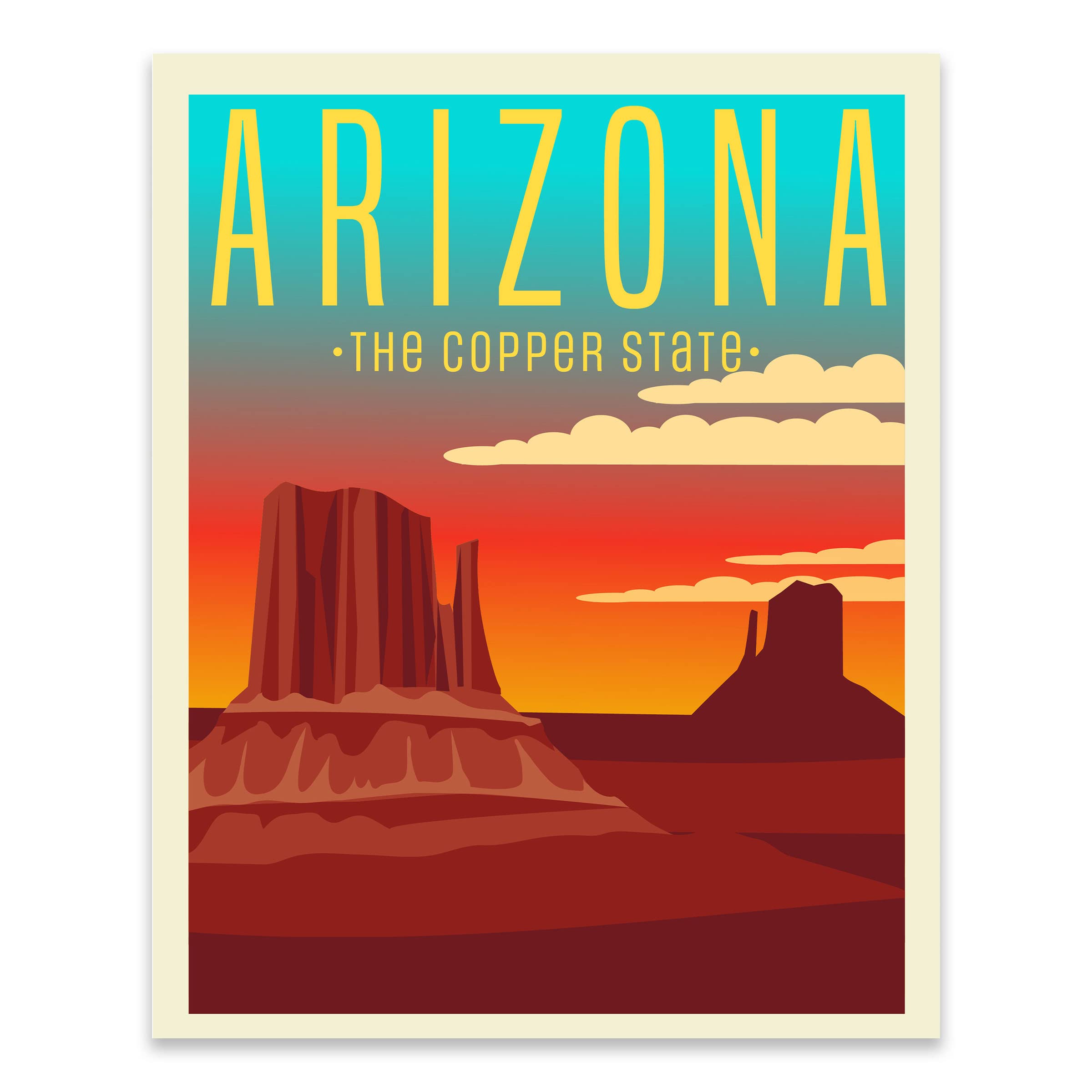 Vintage Posters- Travel Posters, Travel Decor, Wall Poster, Vintage Travel Posters, Retro Posters, Travel Wall Decor, Poster Pack, Poster Set, Poster Prints, Art Poster Prints, Arizona