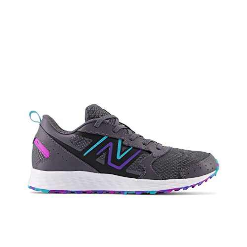 New Balance Kid's Fresh Foam 650 V1 Lace-up Running Shoe, Magnet/Electric Indigo/Cosmic Rose, 4 Wide Big Kid