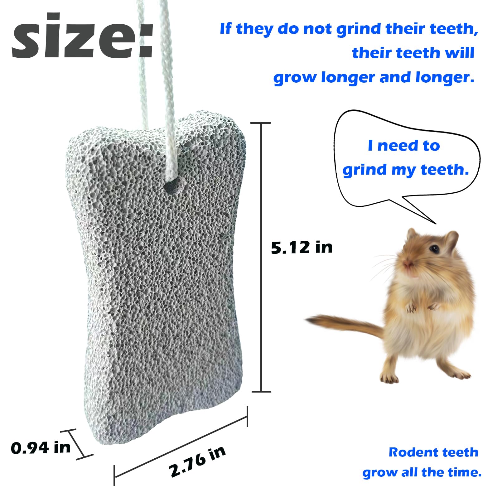 MUYG 5.12 Inch Rabbit Lava Blocks,6 Pcs Small Animals Chews Toys High Calcium Hamster Lava Teeth Grinding Stone for Rabbits Guinea Pig Rats Bunny Hamsters Chinchilla(White)