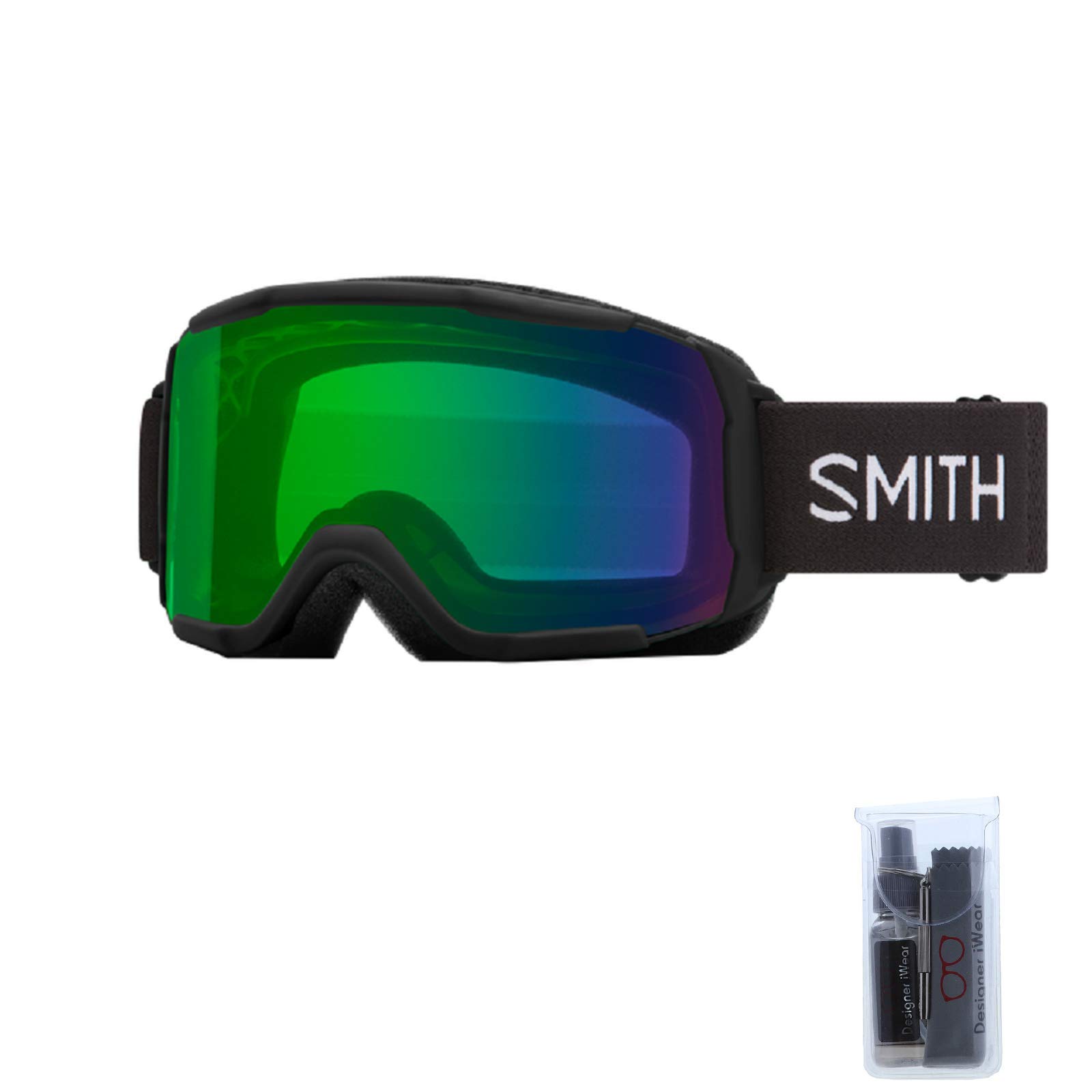SMITH Showcase OTG Black/ChromaPop Violet Women's small fit Ski Goggles For Women + BUNDLE with Designer iWear Eyewear Kit