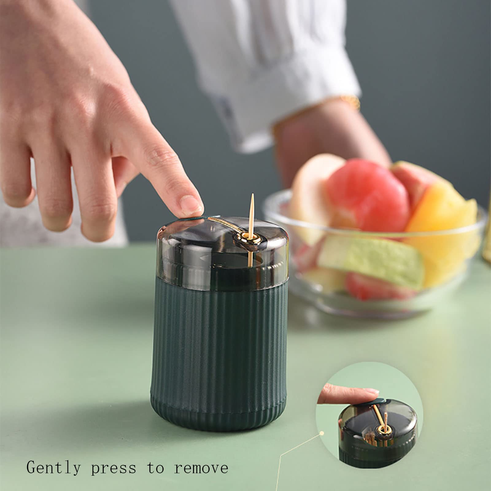 wgdpnp Automatic Toothpick Dispenser Pop-up Automatic Toothpick Dispenser Auto Toothpick Dispenser with Toothpicks 200 Count for Home (3pcs)