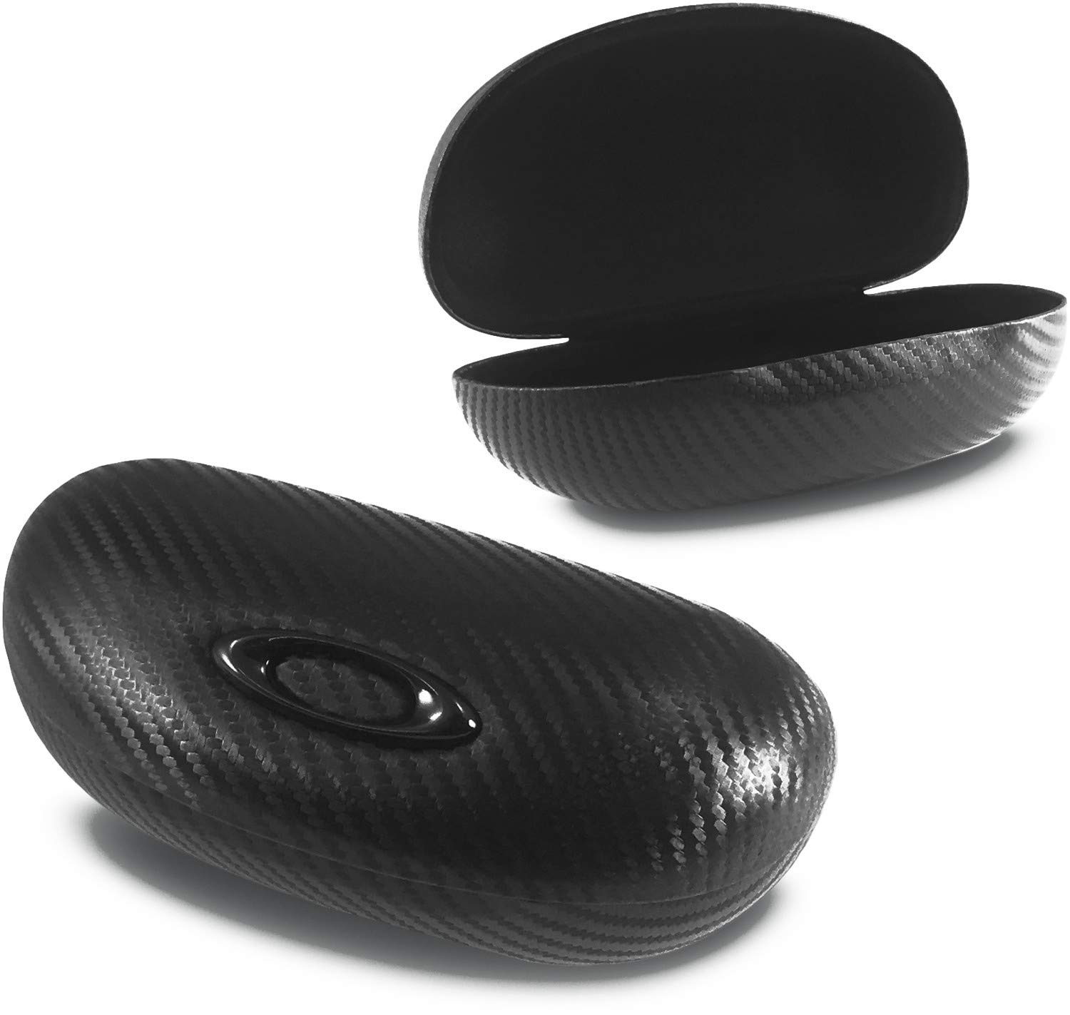 Oakley Flak 2.0 XL Sunglasses (MatteBlack Frame, Prizm Black Polarized Lens) with Lens Cleaning Kit and Ellipse O Carbonfiber Hard Case