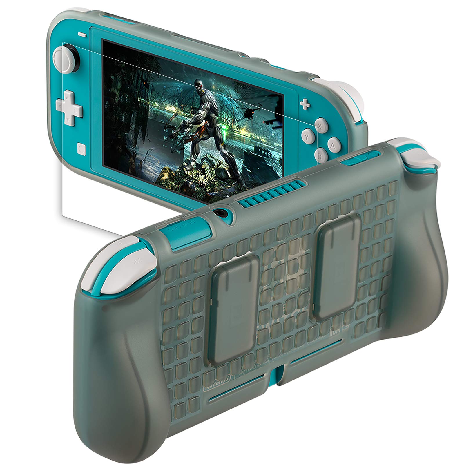 Protective Grip Case for Nintendo Switch Lite- NS-Lite Protective Cover Switch Lite Accessories kit Included Soft TPU Cover Case and Tempered Glass Screen Protector
