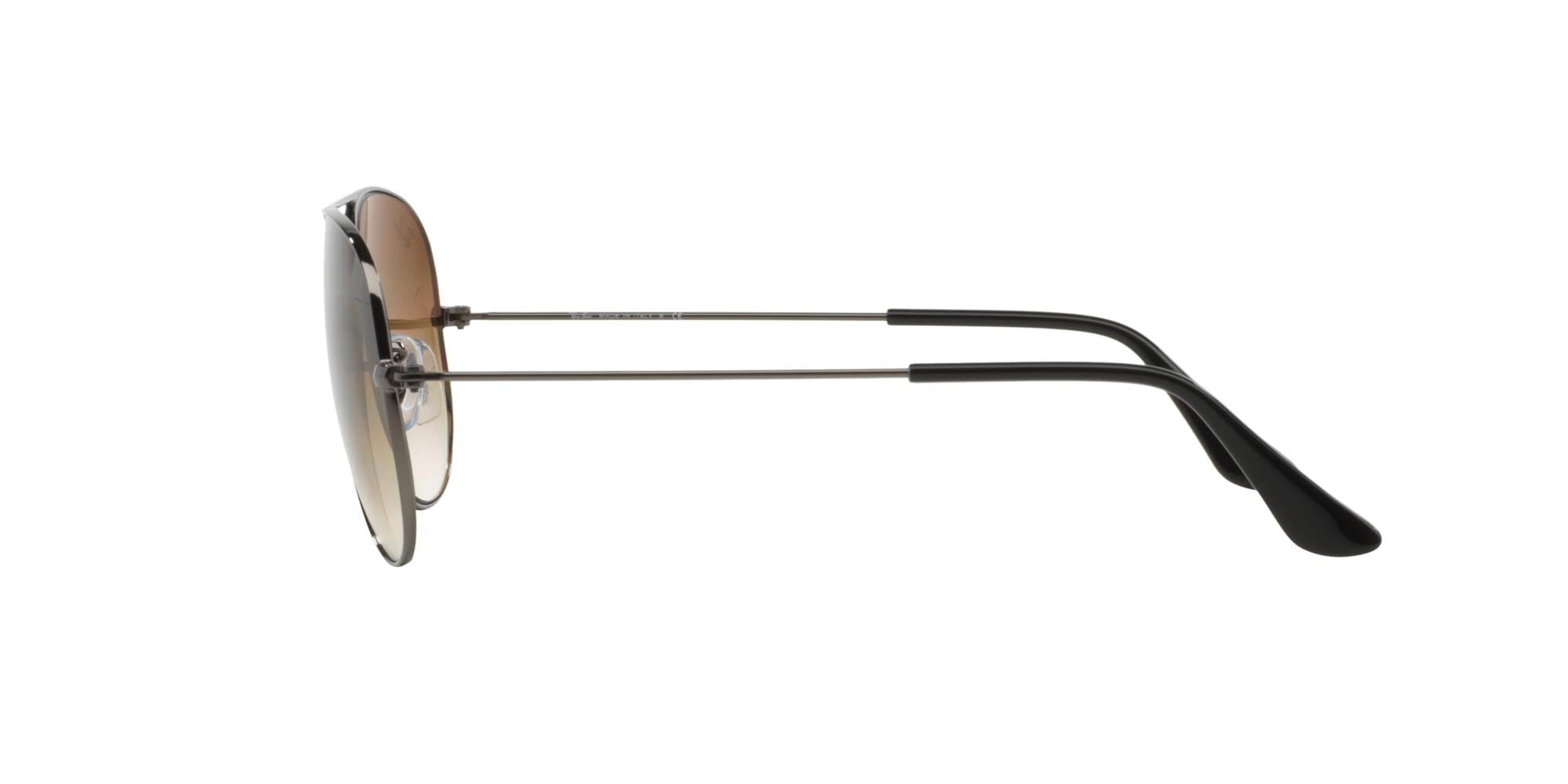 Ray-Ban RB3025 Metal Aviator Sunglasses + Vision Group Accessories Bundle (Gunmetal/Clear Gradient Brown (004/51), 62, Millimeters)