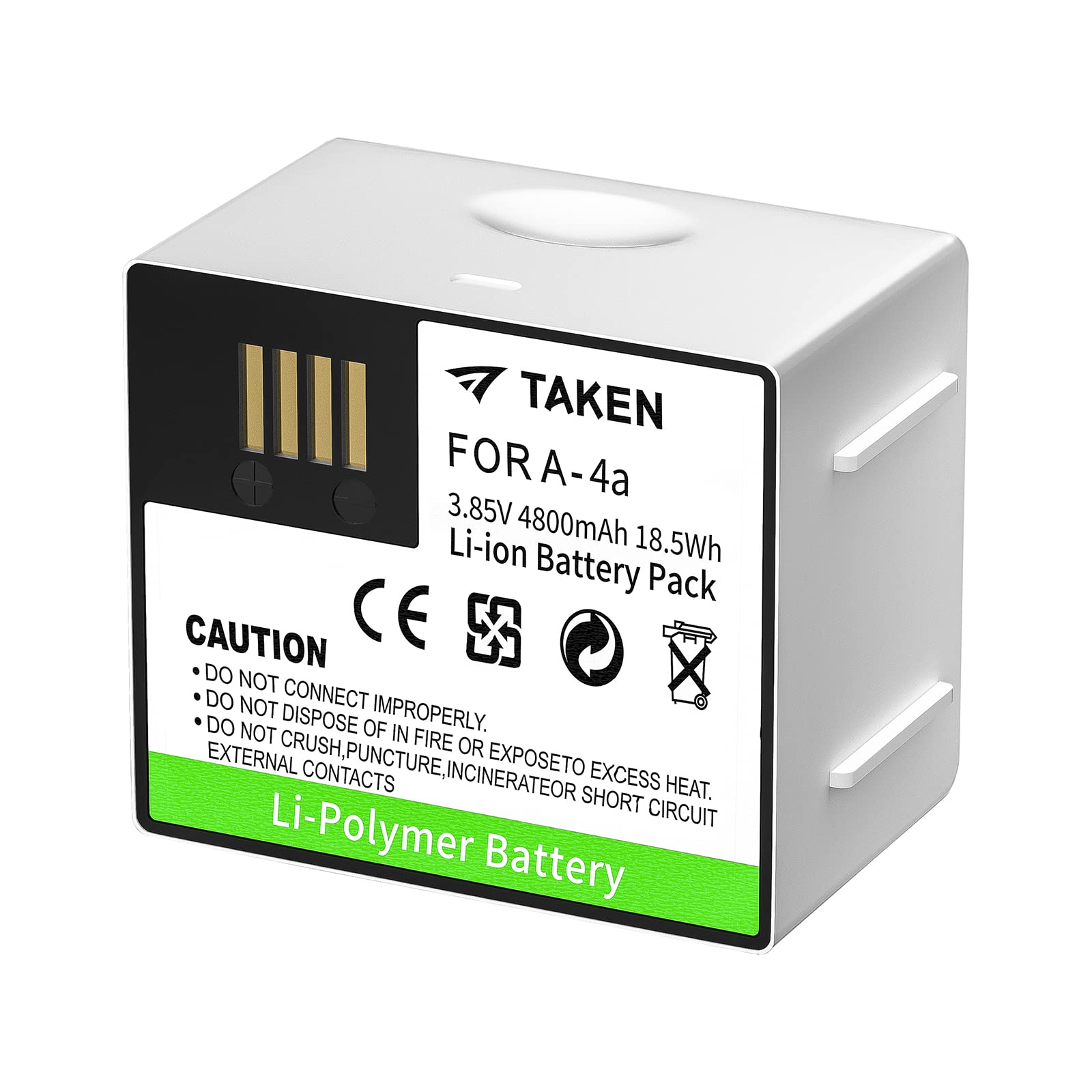 Taken Replacement Batteries Compatible with Arlo Pro 3 Arlo Pro 4 Arlo Ultra, Upgraded 3.85V Li-Ion Rechargeable Batteries 4800mAh Lithium Camera Battery