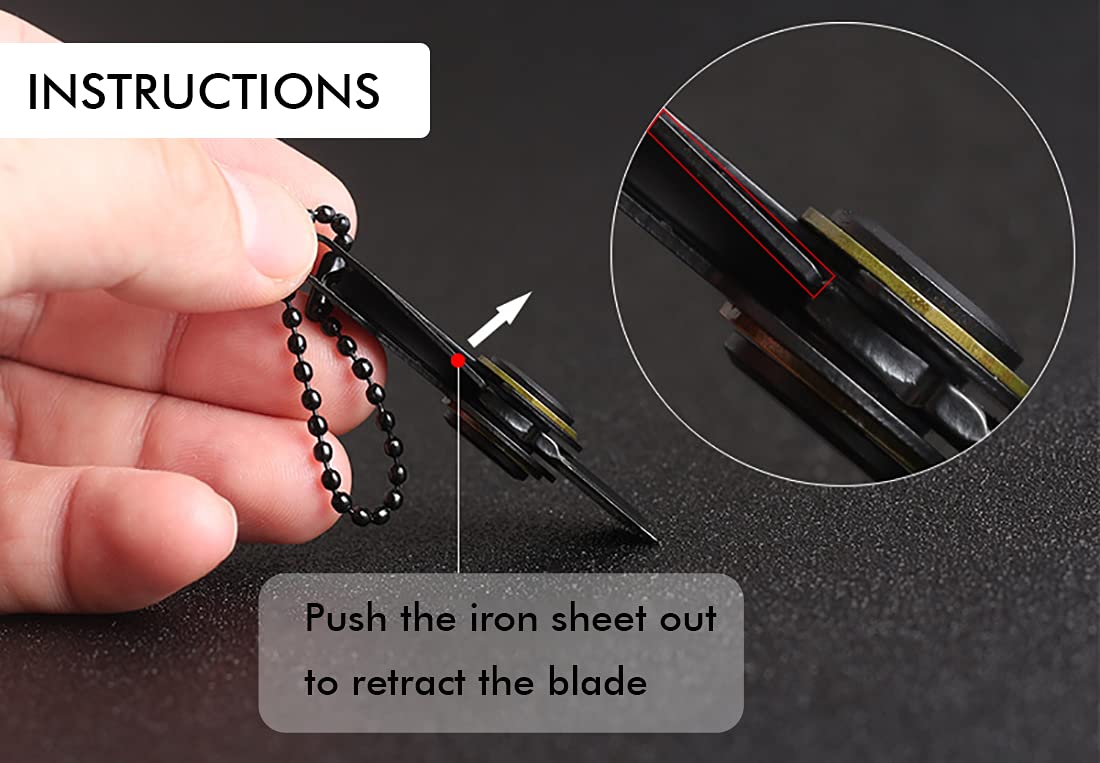 Vittqsuier (2 Packs) Mini Zipper Knife/Outdoor Survival EDC Gadget/Key Chain Pendant Pocket Knife