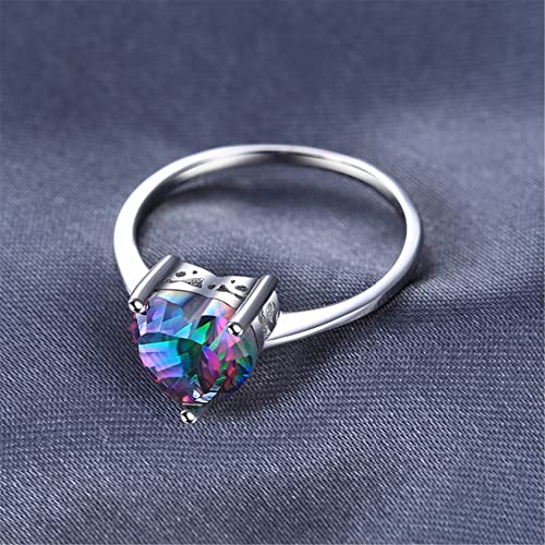 S925 Sterling Silver Cubic Zirconias Ring for Women Girls, silver, Cubic Zirconia