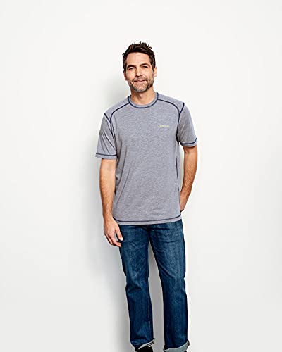 Orvis Drirelease Short-Sleeved Crew - Classic Crew Neck Men’s T-Shirts with Moisture-Wicking Drirelease Fabric, Light Gray, Medium