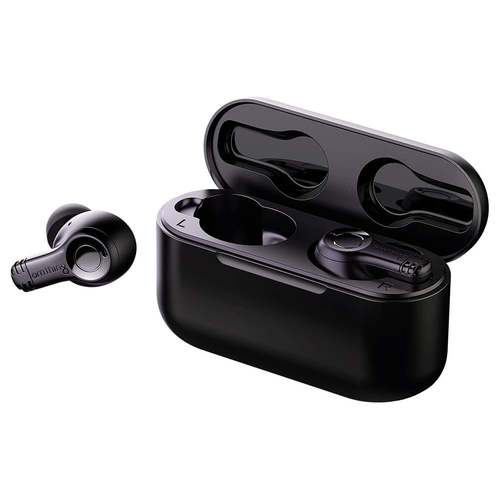 omthing Airfree Model EOOO2BT - in-Ear Headphones with 4 environmetal Noise Cancellation Microphones - Bluetooth 5.0 - Earbuds Earphones - Black