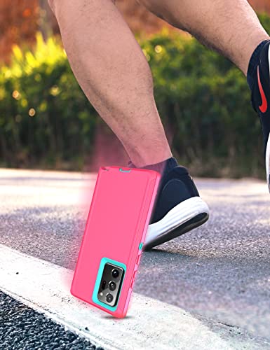 MXX Galaxy Note 20 Ultra Heavy Duty Case - 3 Layer Shockproof Protection (Pink/Light Blue)