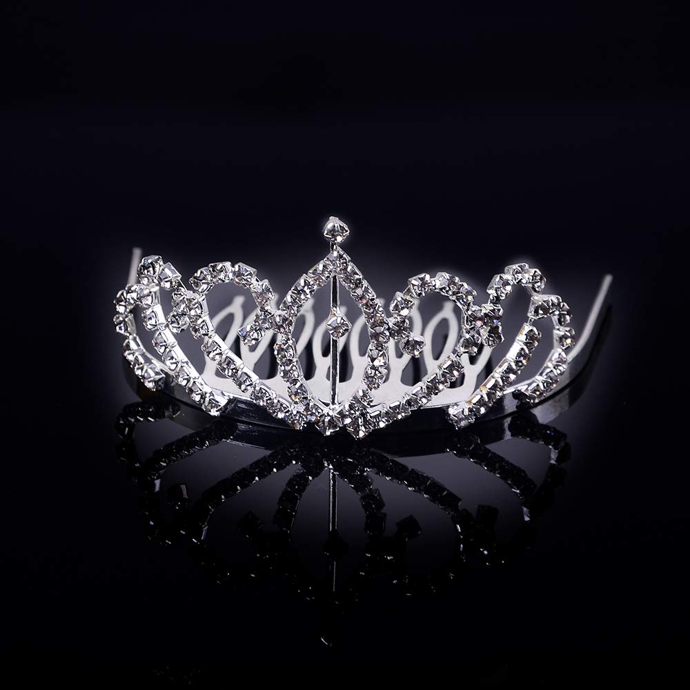 Mini 2.56 inchs Rhinestone Tiara Comb Crown for Girls Wedding Bride Prom Birthday Pegeant Prinecess Party
