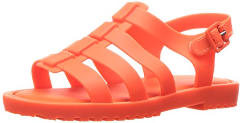 Mini Melissa Baby Girls Mini Flox Mary Jane, Orange, 8 Infant