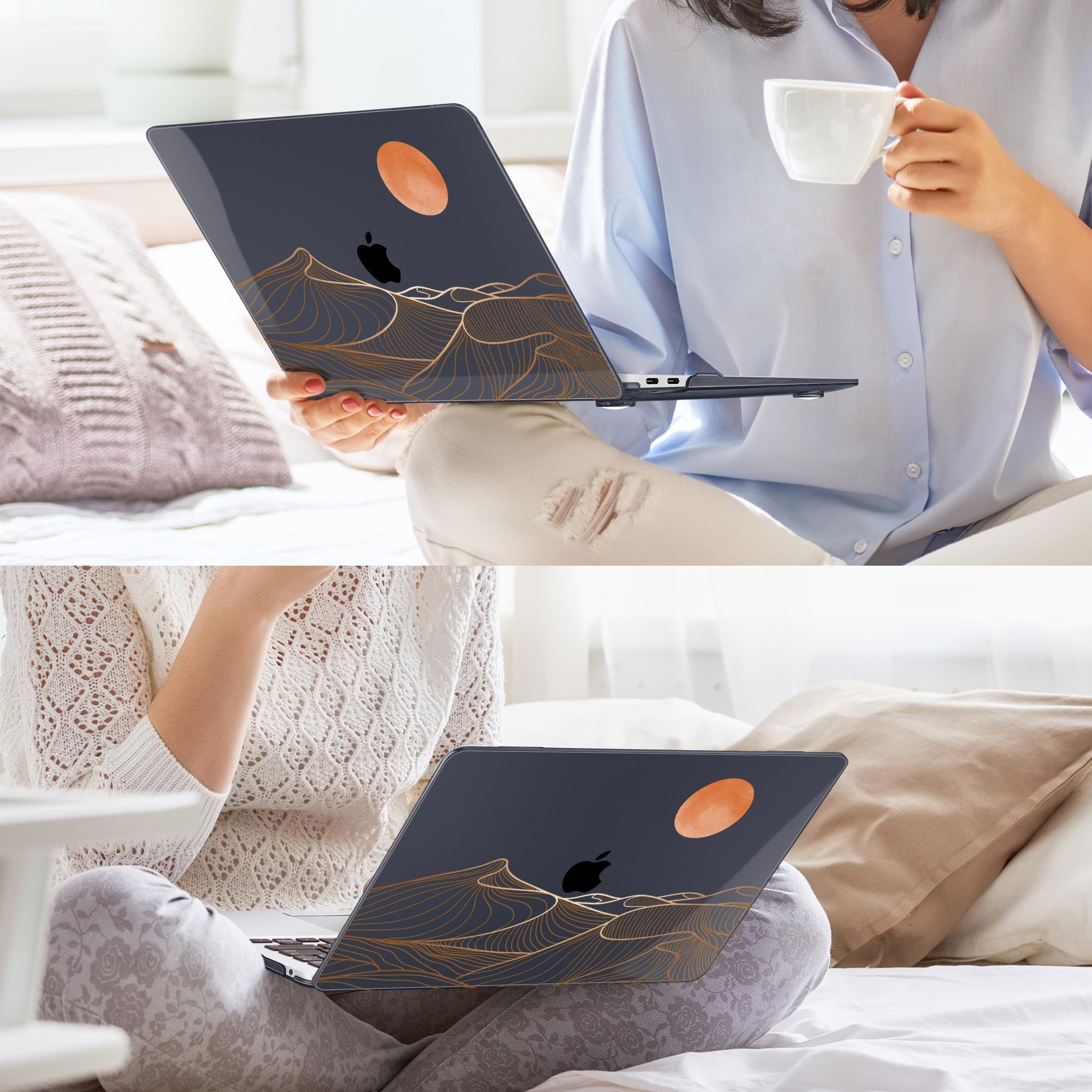 May Chen Compatible with MacBook Air 13 inch Release 2021 2020 2019 2018 (Models: M1 A2337/A2179/A1932), Plastic Hard Shell Case for MacBook Air 13 with Retina Display & Touch ID, Butterflies