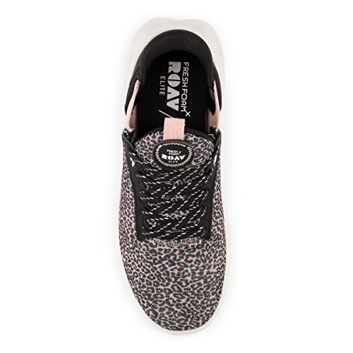 New Balance Women's Fresh Foam Roav Elite V1 Running Shoe, Black/Pink Haze, 7 Wide