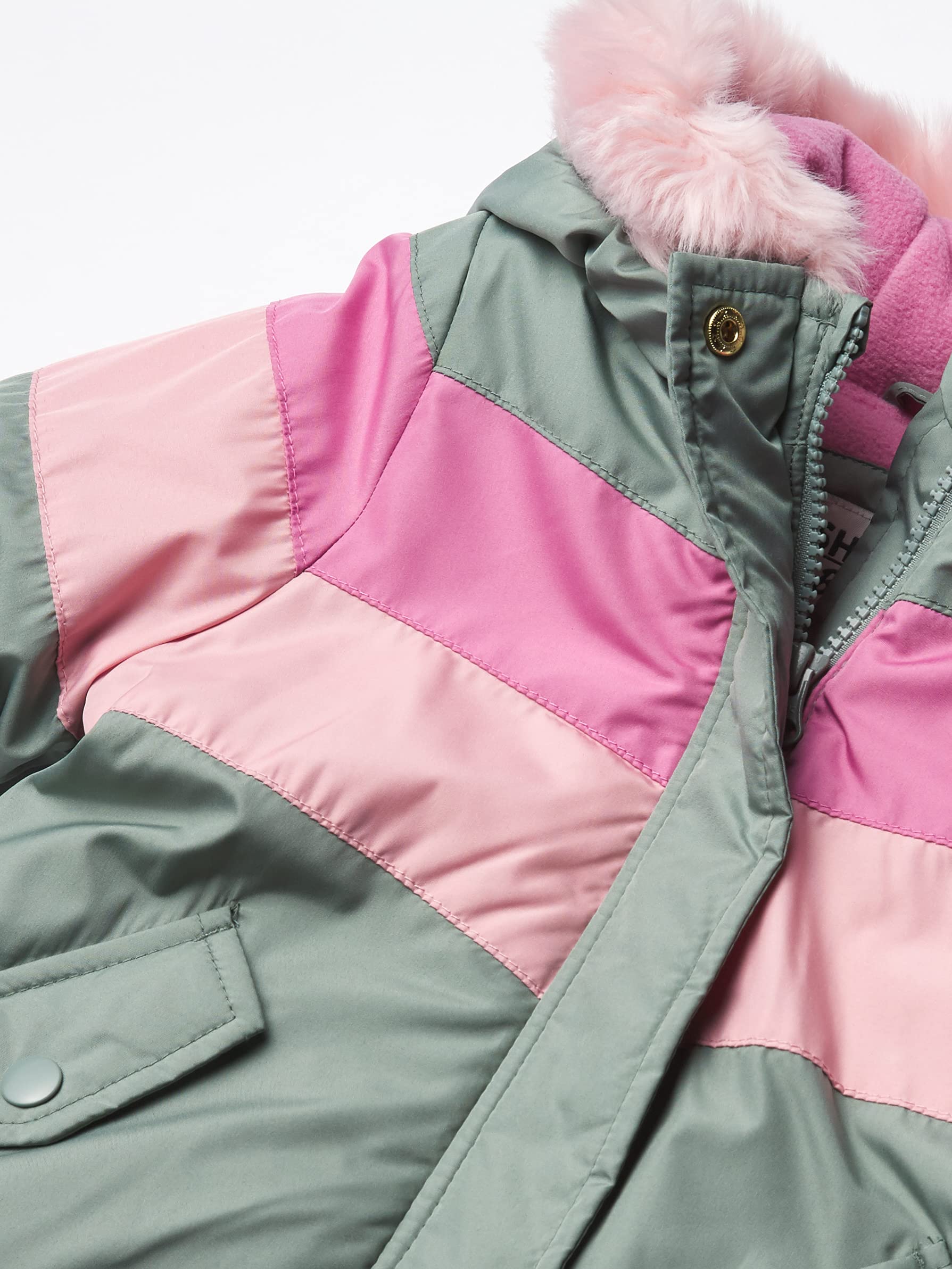 OshKosh B'Gosh baby girls Ski Jacket and Snowbib Outfit Set Snowsuit, Sage/Pink, 12 Months US