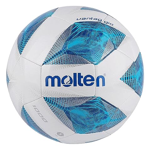 Molten Soccer F5A1000，TPU Soft Leather Training Ball Soft Leather Football Size 5# (Blue)