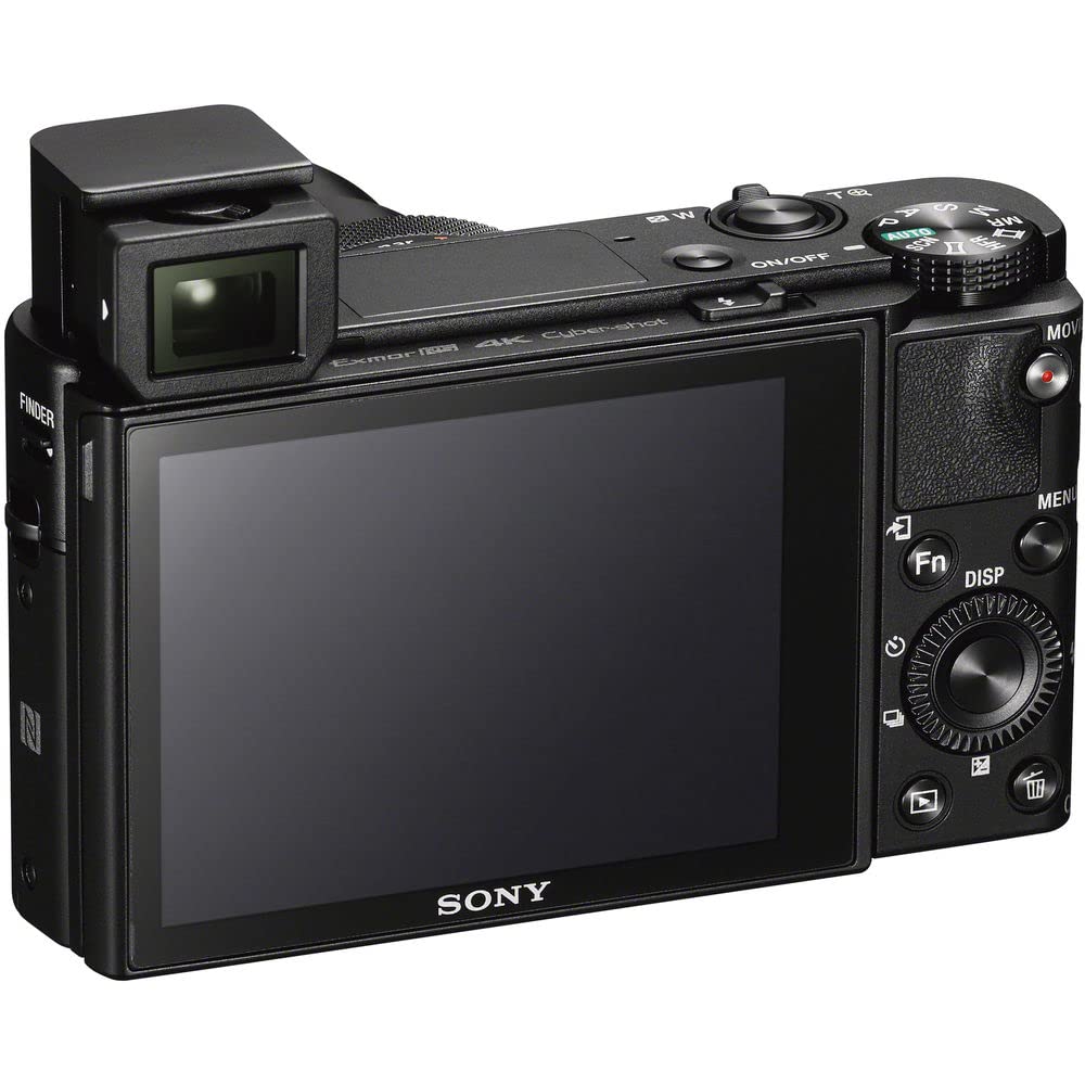 Sony Cyber-Shot DSC-RX100 VA Digital Camera (DSC-RX100M5A/B) + Case + 64GB Card + Card Reader + Flex Tripod + Memory Wallet + Cleaning Kit (Renewed)