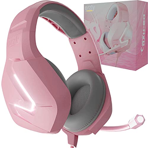 Orzly Gaming Headset for PC and Gaming Consoles PS5, PS4, Xbox Series X | S, Xbox ONE, Nintendo Switch & Google Stadia - Stereo Sound with Noise Cancelling Mic - Hornet RXH-20 Nakuru Edition (Renewed)
