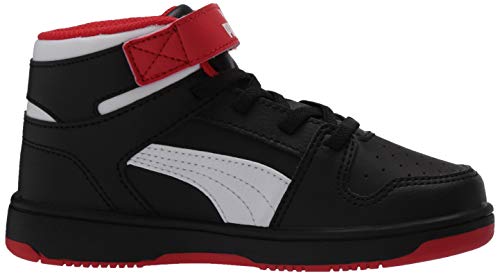 PUMA Rebound Layup Sl (Big Kid) Puma Black/High Risk Red/Puma White 5.5 Big Kid M