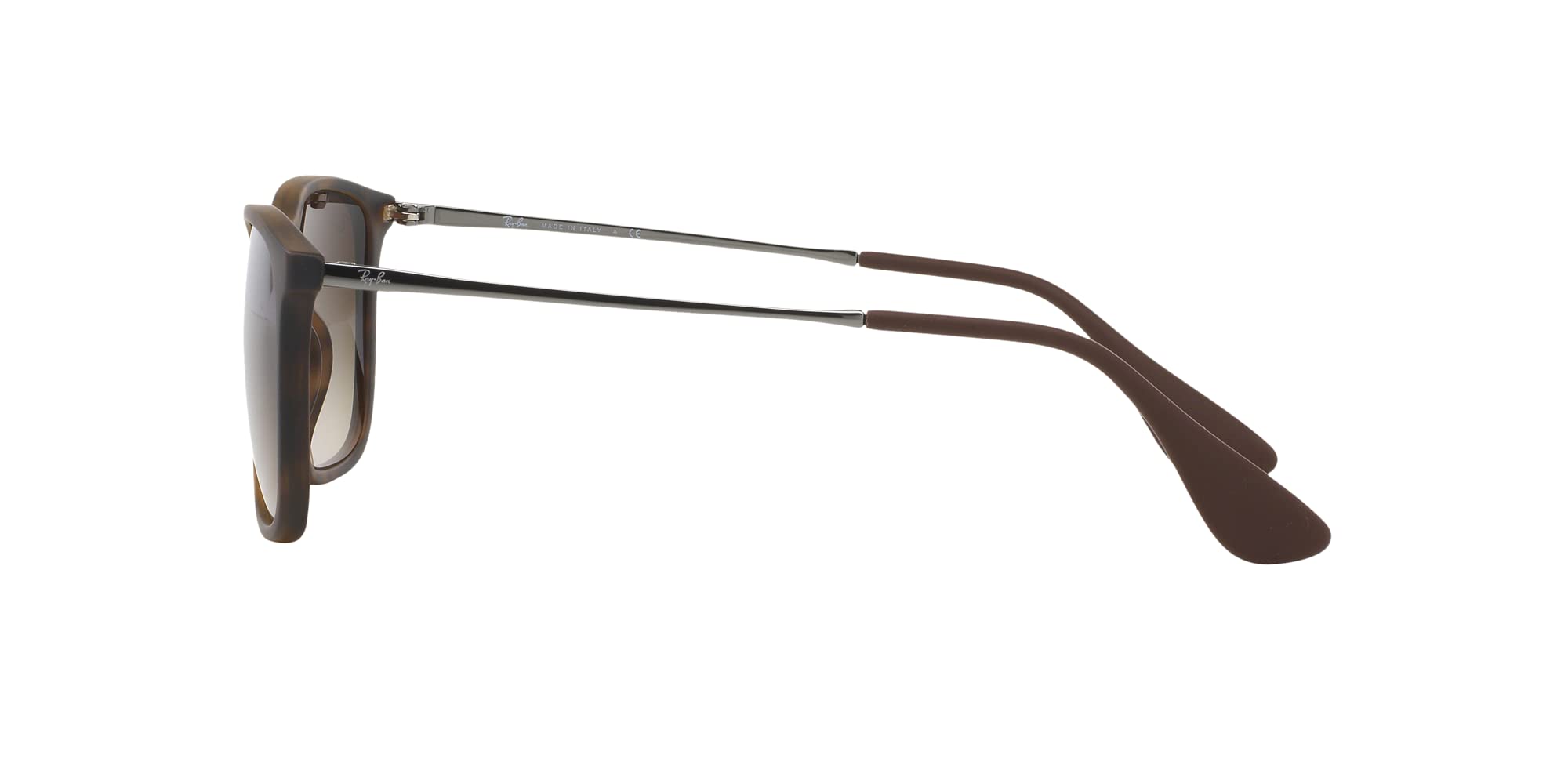 Ray-Ban RB4187 Chris Square Sunglasses + Vision Group Accessories Bundle (Rubber Havana/Brown Gradient Dark Brown (856/13))