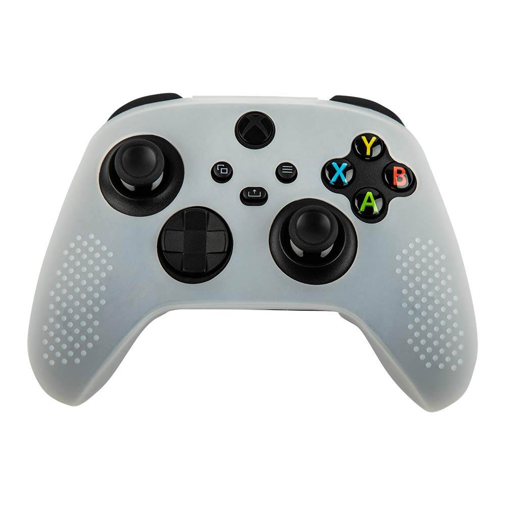 Soft Silicone Protector Cover Skins, Anti-Slip Protective Case for Microsoft Xbox Series S/X Gamepad Controller (White)…