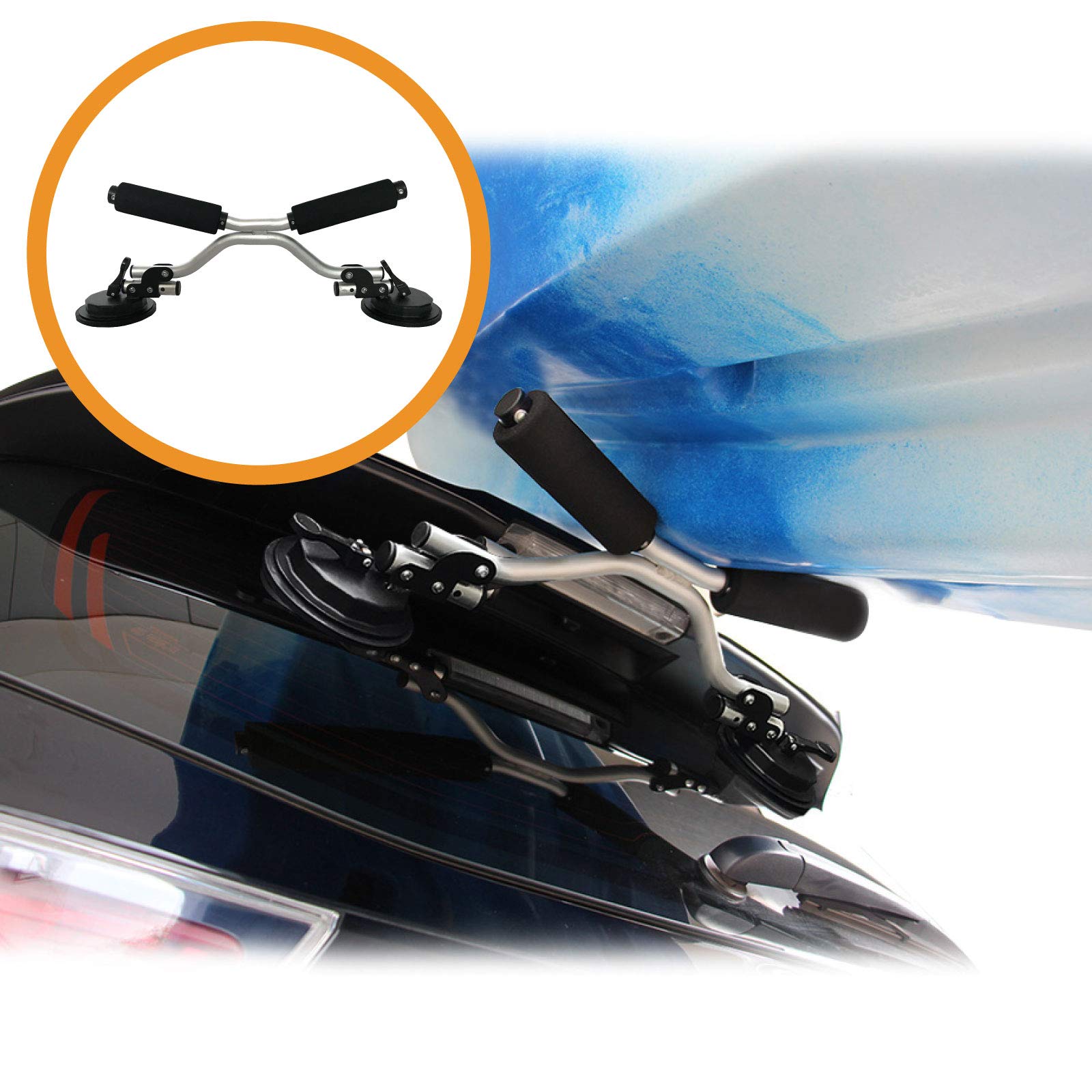 Onefeng Sports Kayak Roller with 3 Stronger Suction Cup Boat Roller Assist Loader Help You to Load The Boat to Car Top Easily