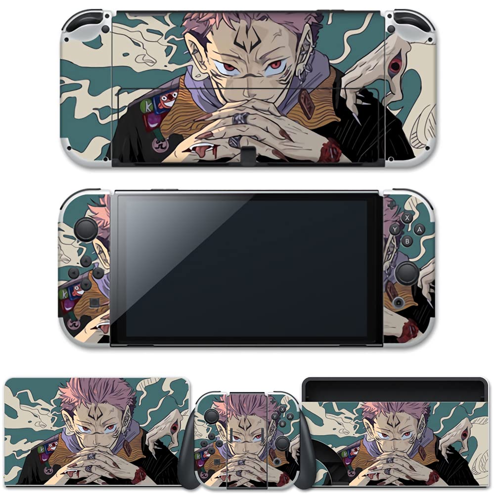 TANOKAY Sticker Wrap Vinyl Decal Pre-Cut Skin | Sukuna | Compatible with Nintendo Switch OLED (2021 Model)