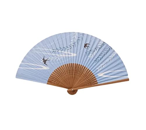 ZAEGO Chinese Fan Charming Elegant Hand Fans Chinese Paper Folding Handheld Fan For Dance Performance Decoration Gift Japanese Fan (Color : E)