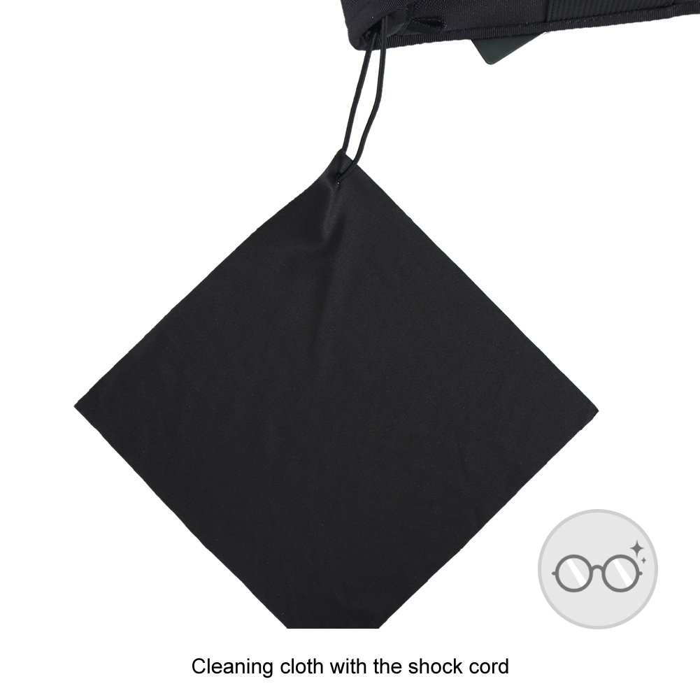 OneTigris MOLLE Eyeglasses Case with Buckle Hard Shell Sunglasses Storage Box 1000D Nylon (Black)
