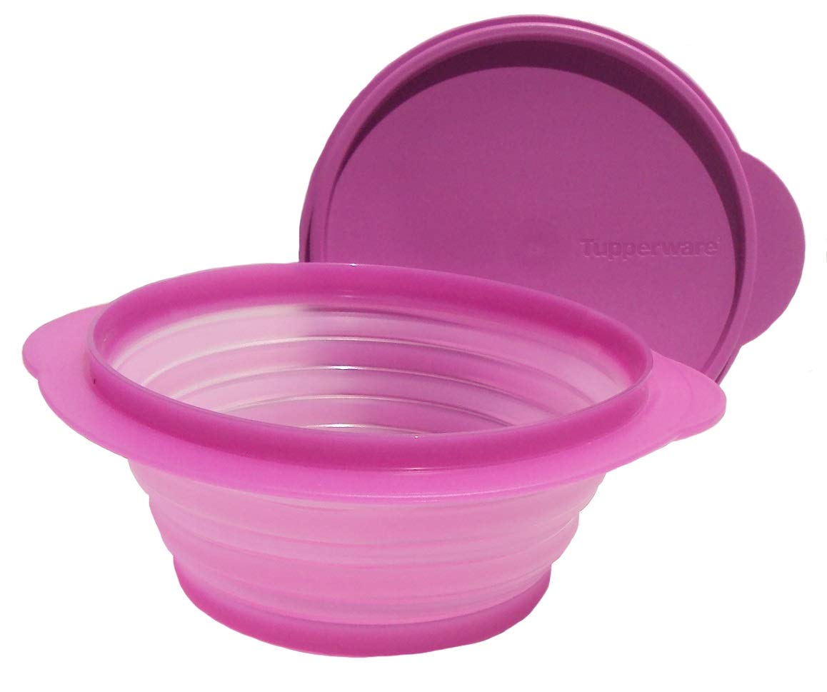 Tupperware FlatOut Flexible Storage Container 4 Cup Capacity Mulberry Purple