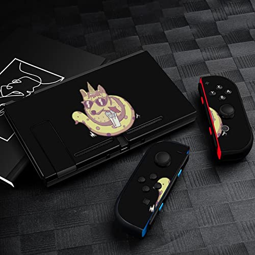 Unicorn Dog Be Awesome Decal Stickers Cover Set Full Wrap Skin for Switch Protection Faceplate Sticker for Switch