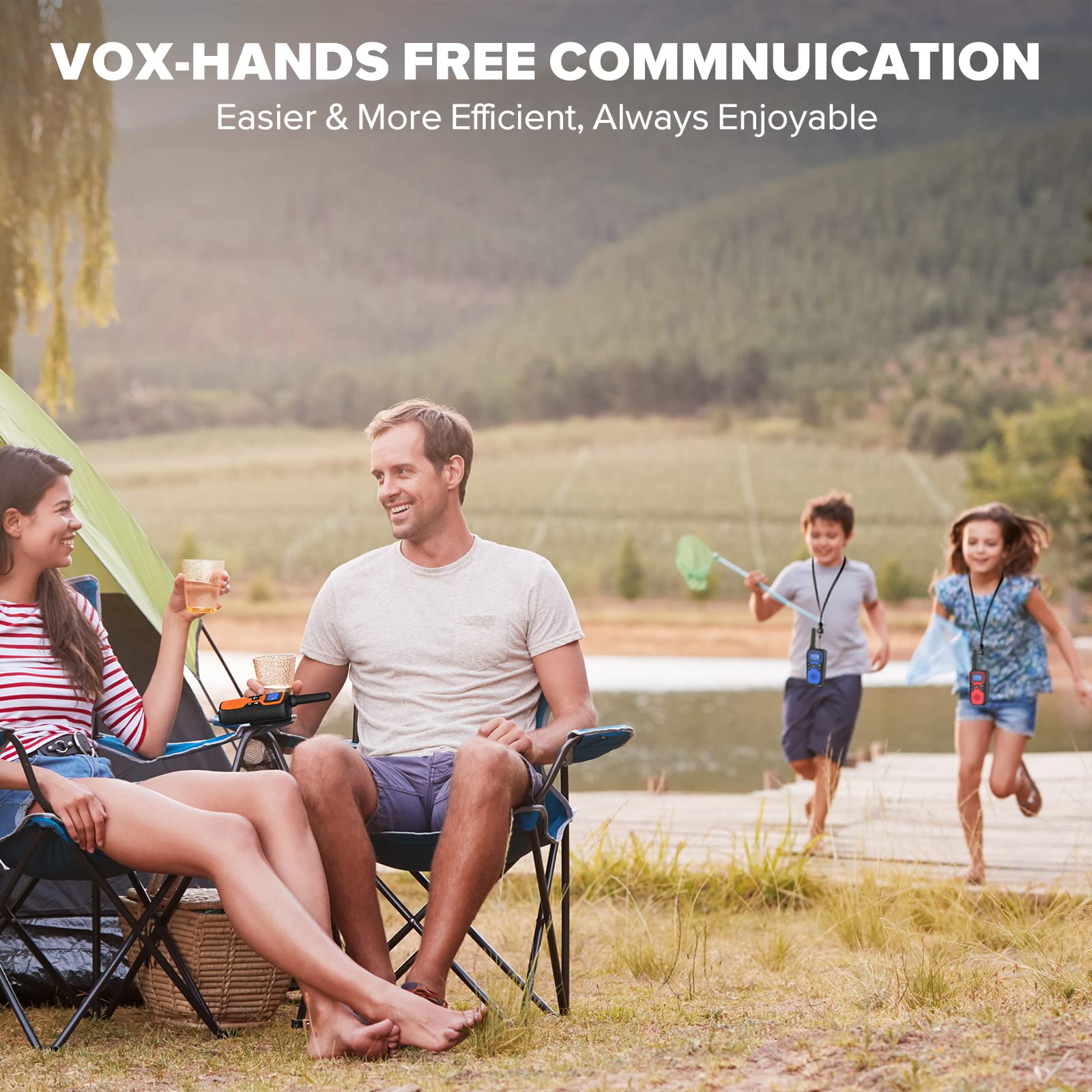 Wishouse Walkie Talkies for Kids Adults Family Long Range Rechargeable 7 Pack