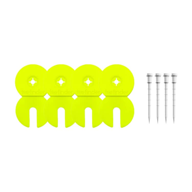 teefinder β Stop Losing Golf Tees, Time-Saving on Driving Range and Tee Off, Compatible with Standard tees, Plastic, Wood - Golf Gift, Accessories - Neon 4 Pack