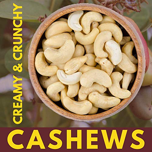 Raw Whole Unsalted Cashews – 5 lbs.- Premium Quality Kosher Raw Cashews By We Got Nuts – Oil-Free Natural, Healthy & Diet-Friendly Snack – Gourmet Savory Flavor – Air-Tight Resealable Bag Package