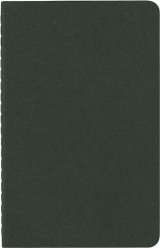 Moleskine Cahier Journal, Soft Cover, Pocket (3.5" x 5.5") Ruled/Lined, Myrtle Green, 64 Pages (Set of 3)