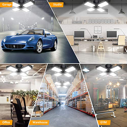 PIMDIR LED Garage Light 2PACK, 100 Watts 10000 Lumen Daylight Garage Lighting, E26 E27 Shop Light for Workshop, Garage and Basement Visit The Store