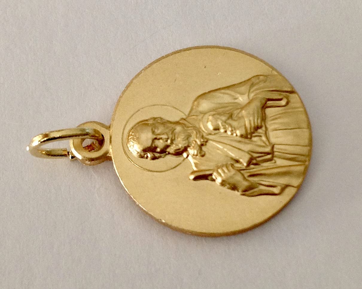 SAINT JUDE THADDEUS APOSTLE MEDAL - PATRON SAINT OF IMPOSSIBLE CASES - 100% MADE IN ITALY (St.Jude (Round Shape))