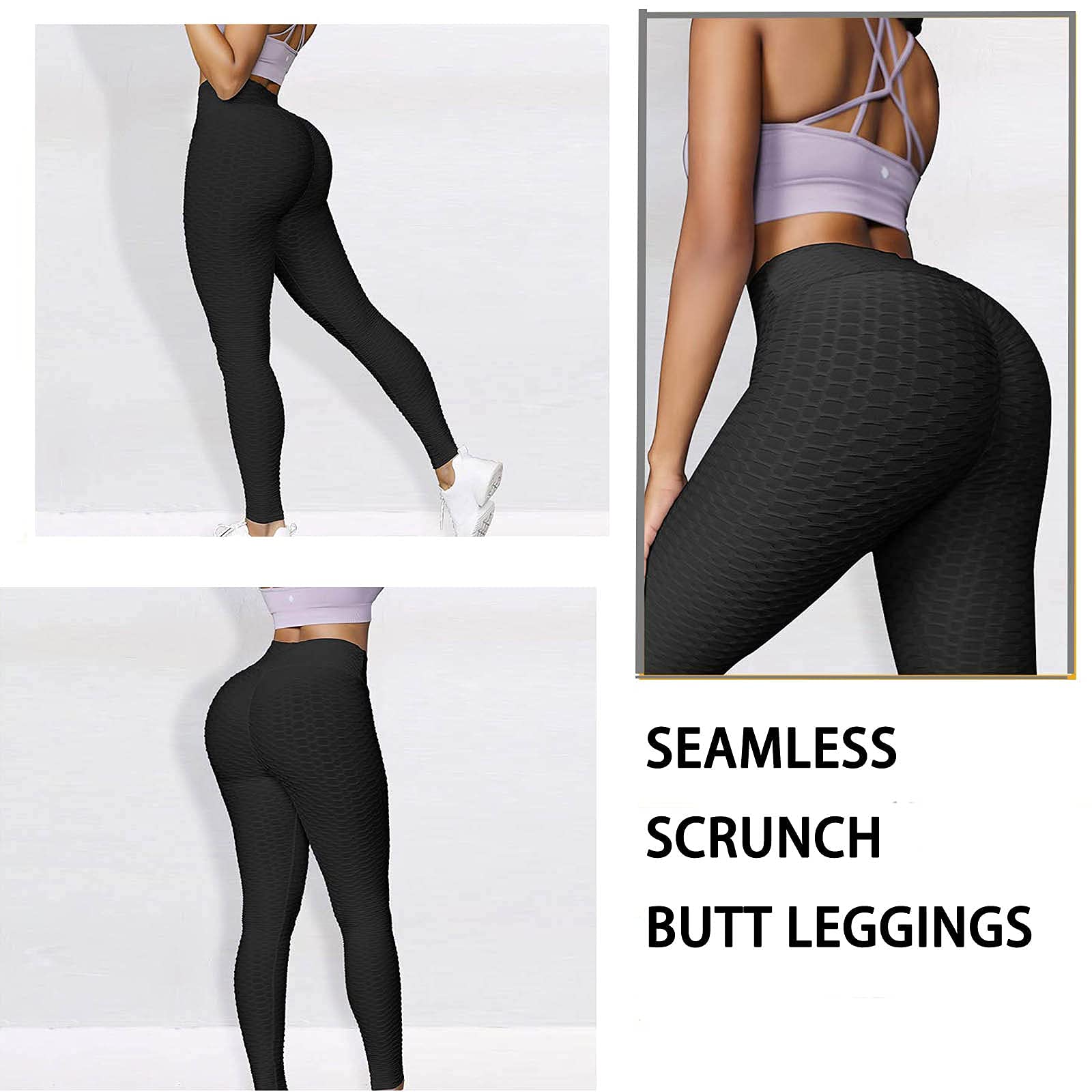 TIK Tok Leggings for Women - Butt Lifting Yoga Pants Peach Lift High Waisted,Workout Tummy Control Tights